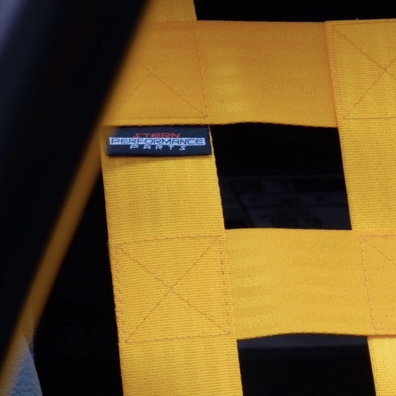 Rear seat delete kit V2 - Double strut bar and net for BMW M3 E46