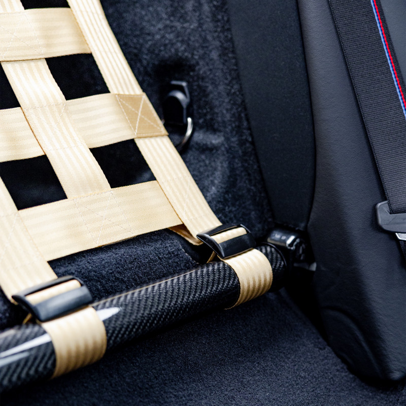 Rear seat delete fullkit V2 - Double strut bar, net and carpet for BMW ...