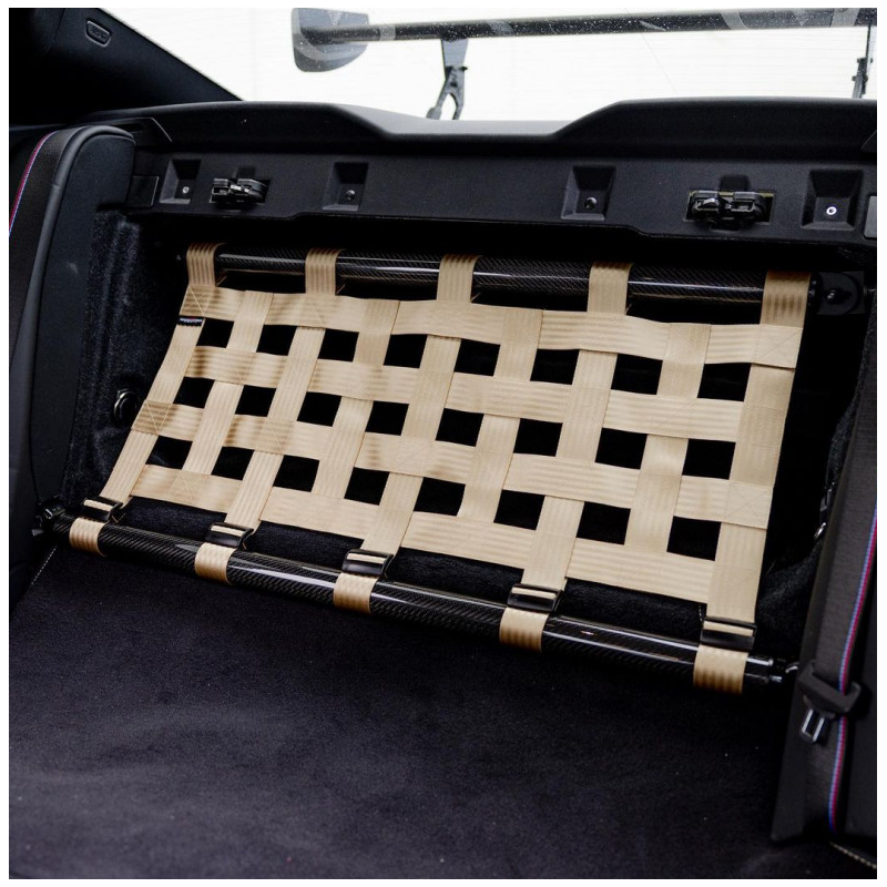 Rear seat delete kit V2 - Double strut bar and net for BMW 2series G42 ...
